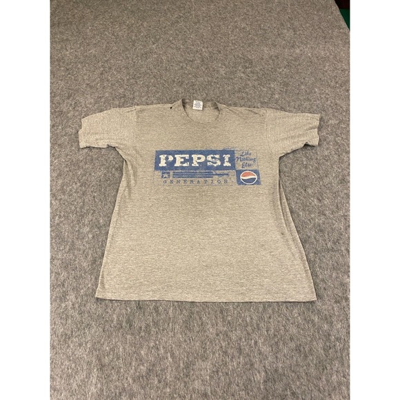 Pepsi | Shirts | Flaw Vintage Pepsi Shirt Adult Lxl Gray Short Sleeve ...
